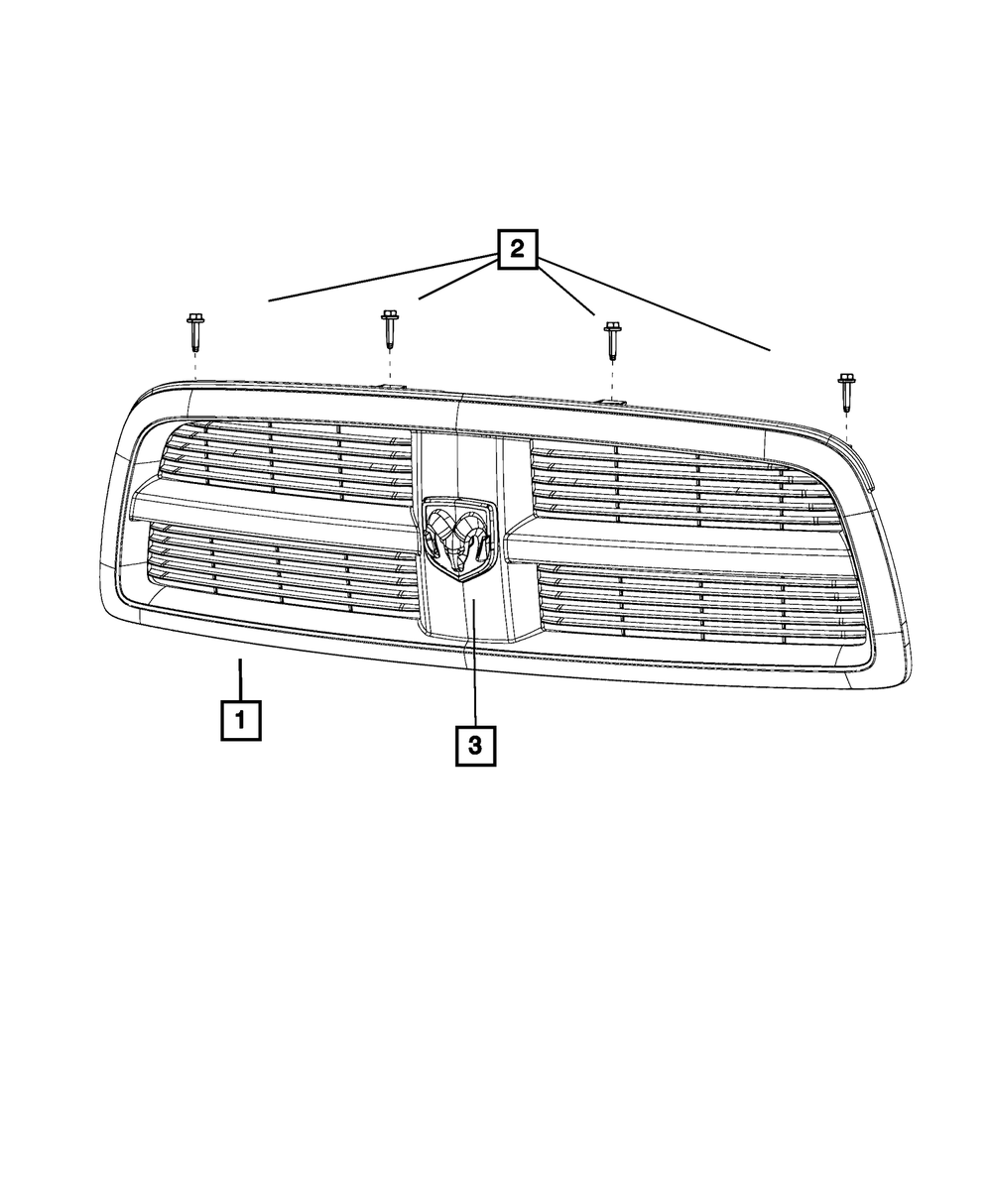 2013-2018 Ram Radiator Grille 68147353AA | Mopar America