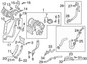 2018-2023 Volkswagen Turbocharger Coolant Line 06K-121-497-AS | OEM ...