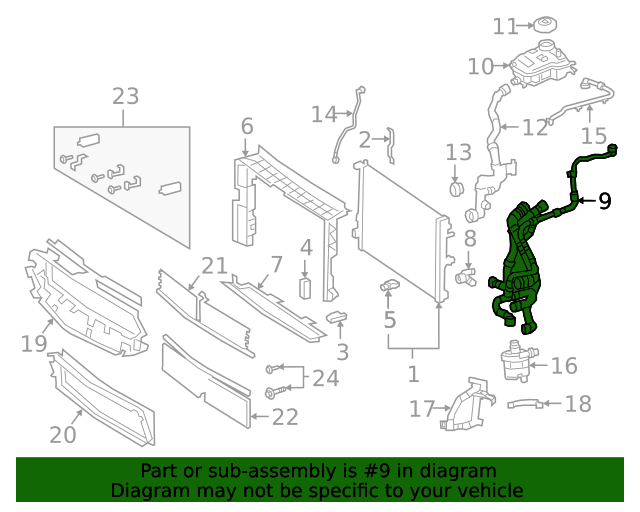 2020-2023 Mercedes-Benz Radiator Hose 177-501-01-02 | MB OEM Parts