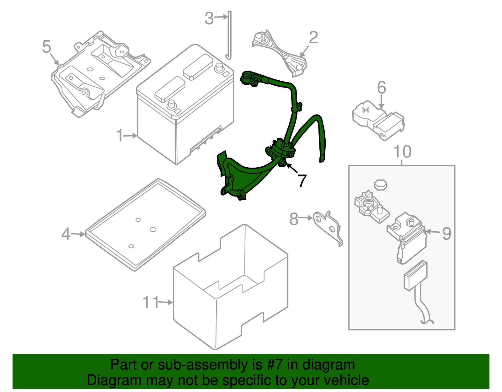 2007-2014 Nissan Negative Cable 24080-JA10A | Ziegler Nissan of Orland Park