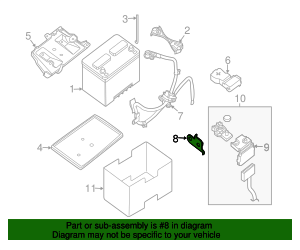 24239-JA11A - Negative Cable Bracket - 2009-2014 Nissan Maxima | World ...