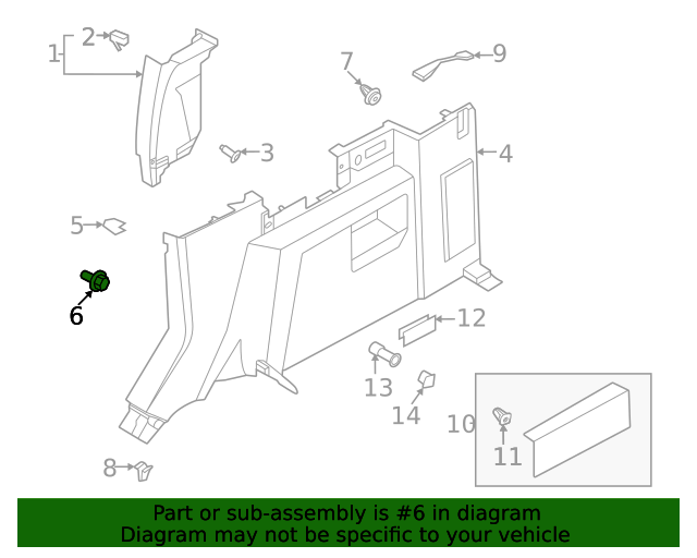 2021 Ford Bronco Quarter Trim Panel Retainer Clip -W721378-S300 | OEM ...