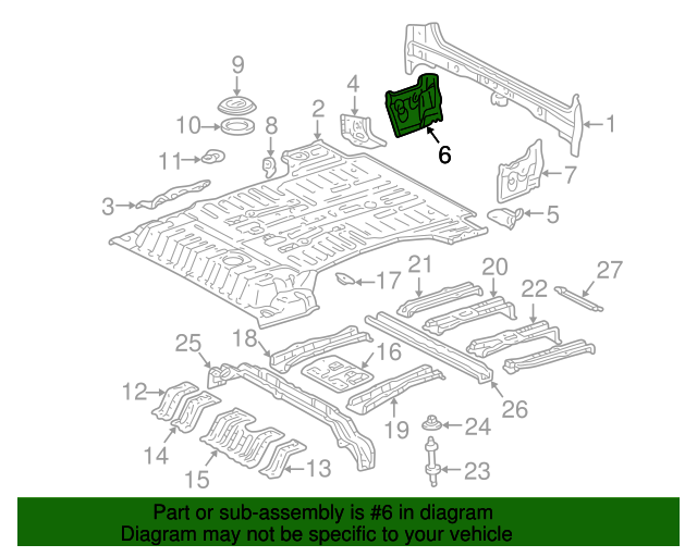 58313-60100 - Floor Side Rail 1998-2007 Lexus LX470 | AutoNationParts.com