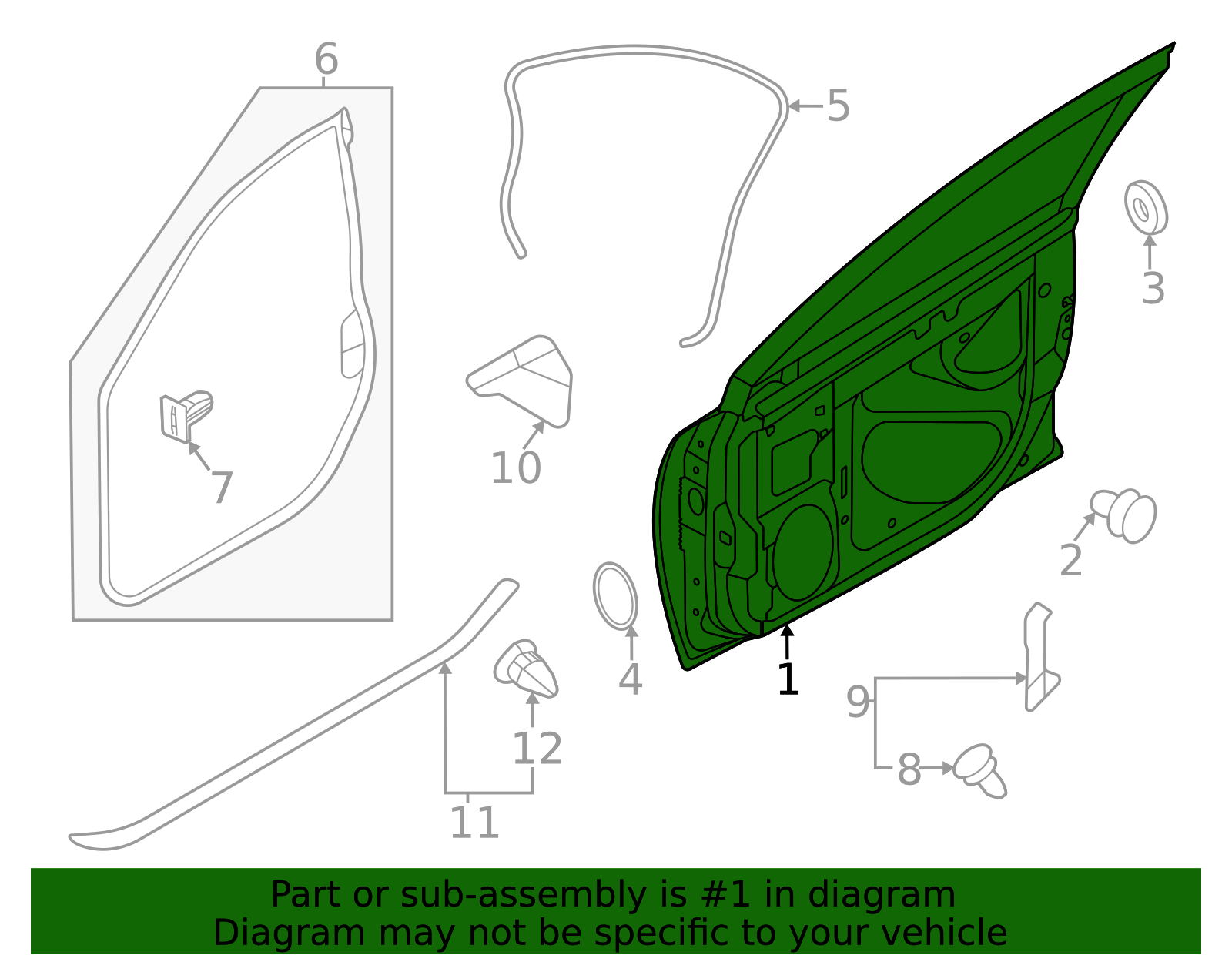 60009AN07A9P - Door Shell 2020-2025 Subaru Outback | Subaru Direct ...