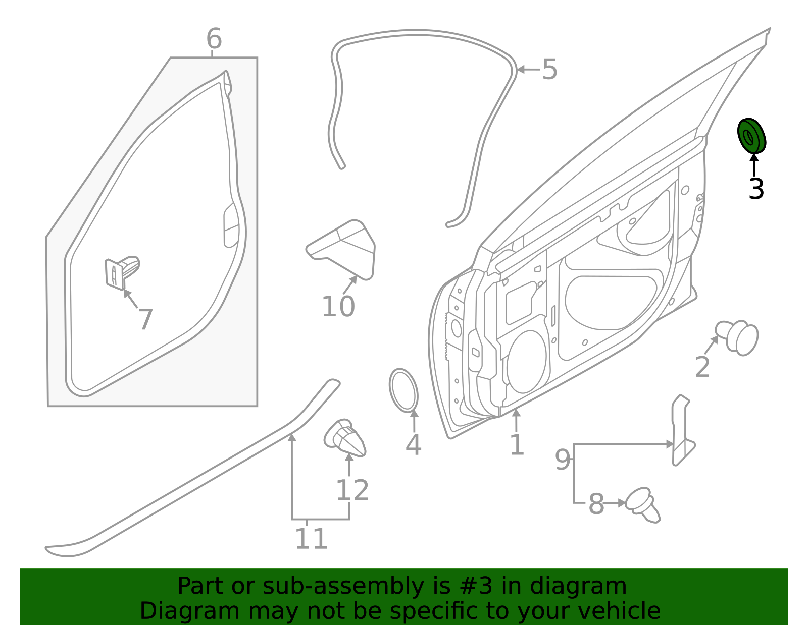 2015-2025 Subaru Door Shell Plug 909410049 | Subaru Parts Store