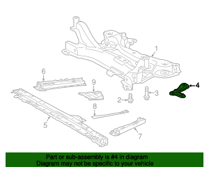 52257-21040 - Suspension Cross-Member Brace - 2011-2018 Toyota | OEM ...