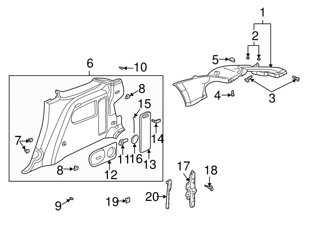 2001-2023 gm M6x1x30 Multi-Purpose Bolt 11588714 | OEM Parts Online