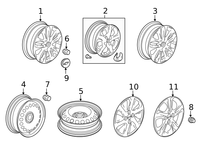 42496076 - 15x6-Inch Aluminum Wheel 2019-2022 Chevrolet Spark ...