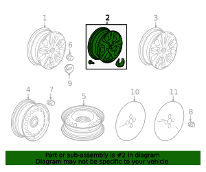 2016-2022 Chevrolet Spark 15x6-Inch Aluminum Wheel 95392967 GM ...