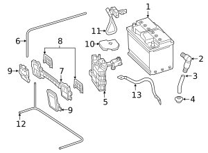 001-982-79-08-26 - Electrical System Battery For 2000-2006 Mercedes ...