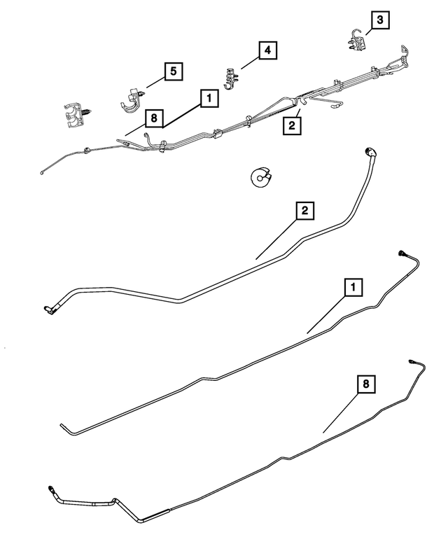 2005 Dodge Fuel Return Tube 52102606AD | Mopar Estores