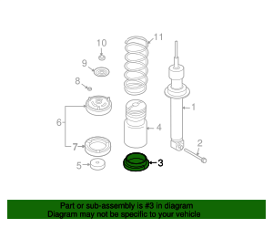 33531133671 - 1989-2010 BMW Lower Spring Pad (33-53-1-133-671) | BMW of ...