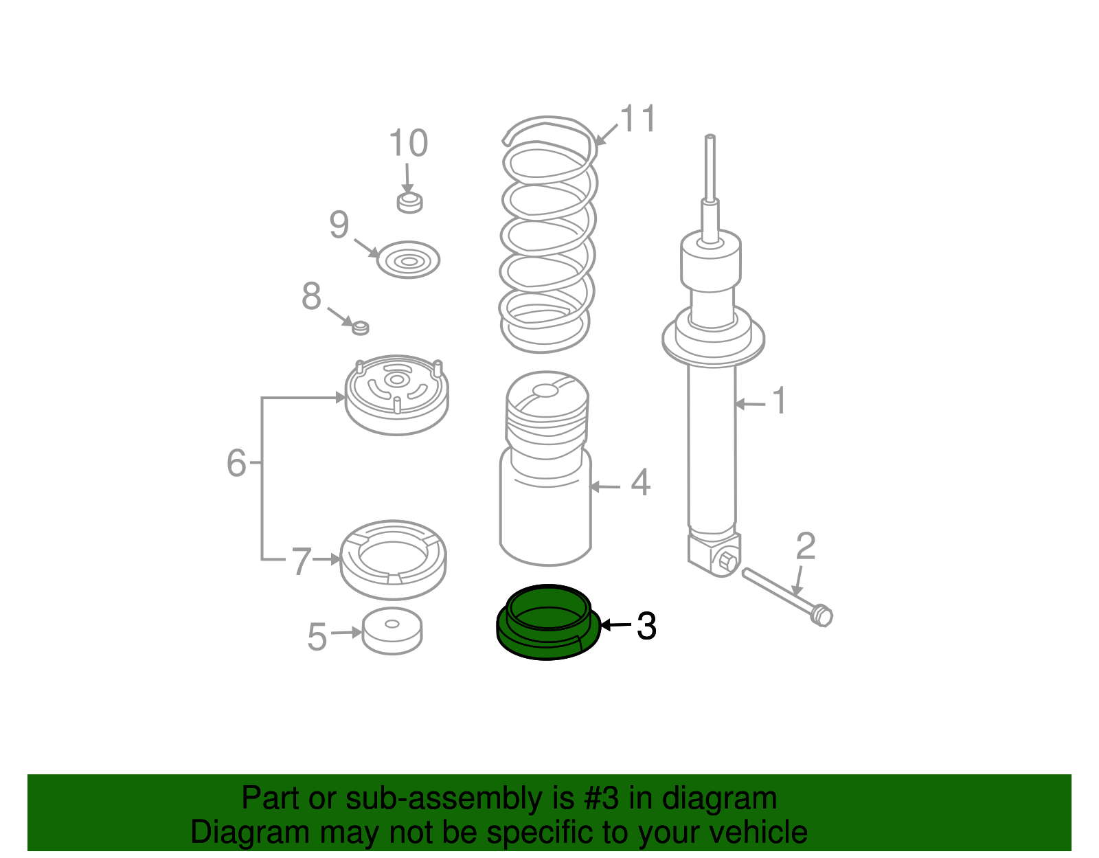 33531133671 - 1989-2010 BMW Lower Spring Pad (33-53-1-133-671) | BMW of ...