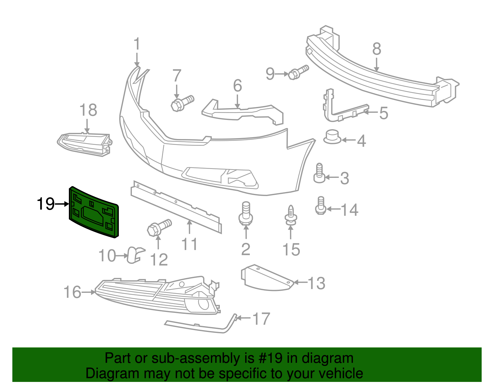 71145-TK4-A10 - 2012-2014 Acura TL - Base, Front License Plate | All ...