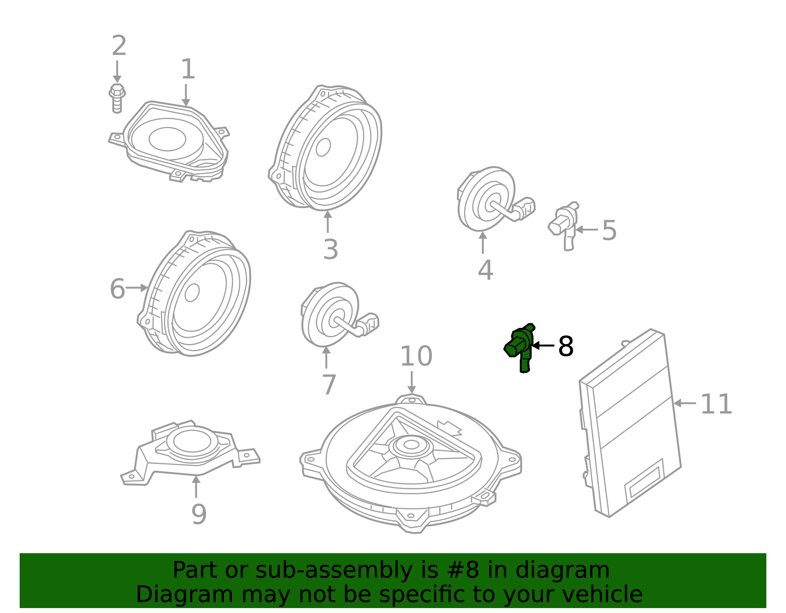 Hyundai - 96315-D2500 - Rear Dr Speaker - 2017-2022 Genesis G90 | OEM ...