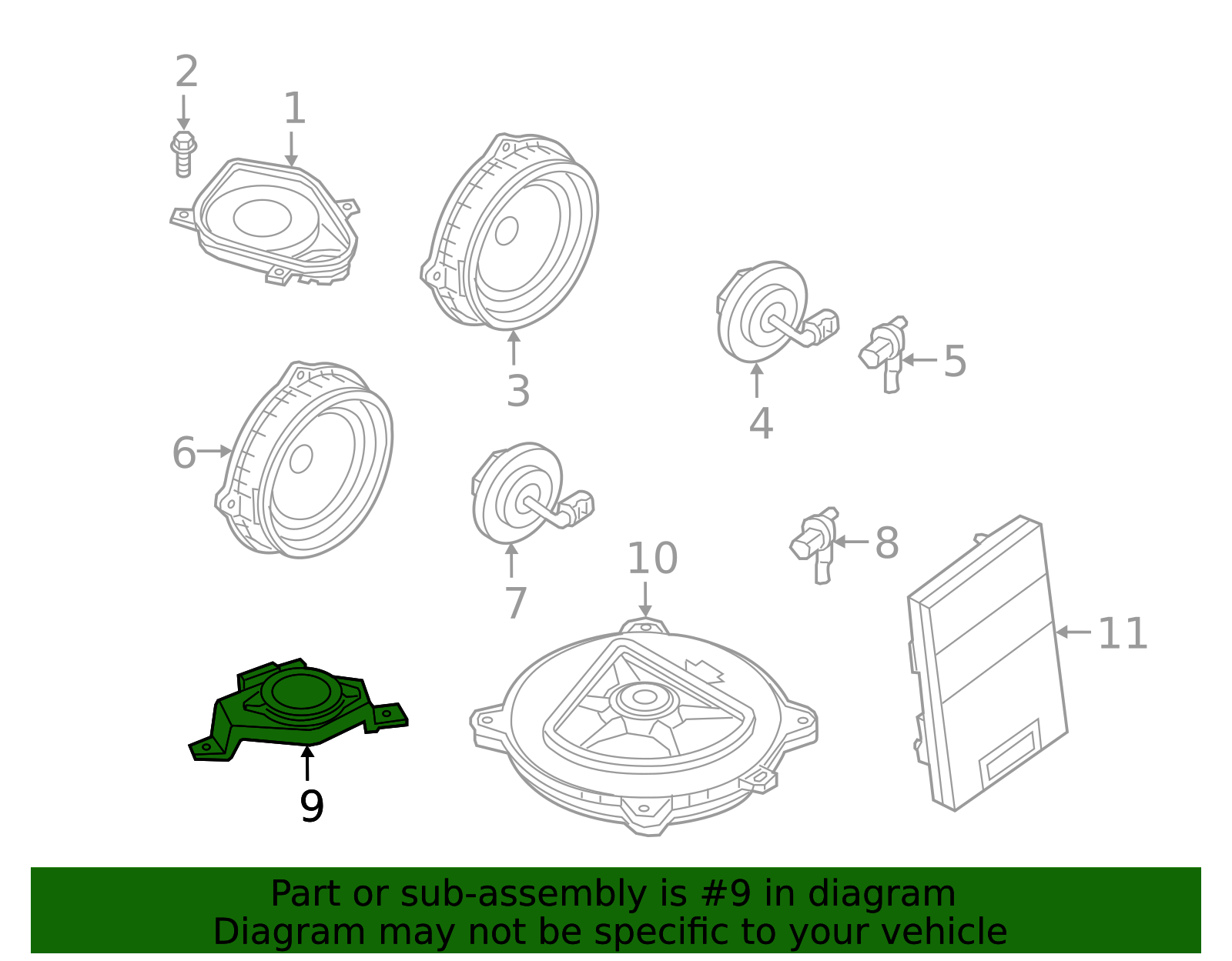 96361-D2500 - Speaker 2017-2022 Genesis G90 | AutoNation Parts