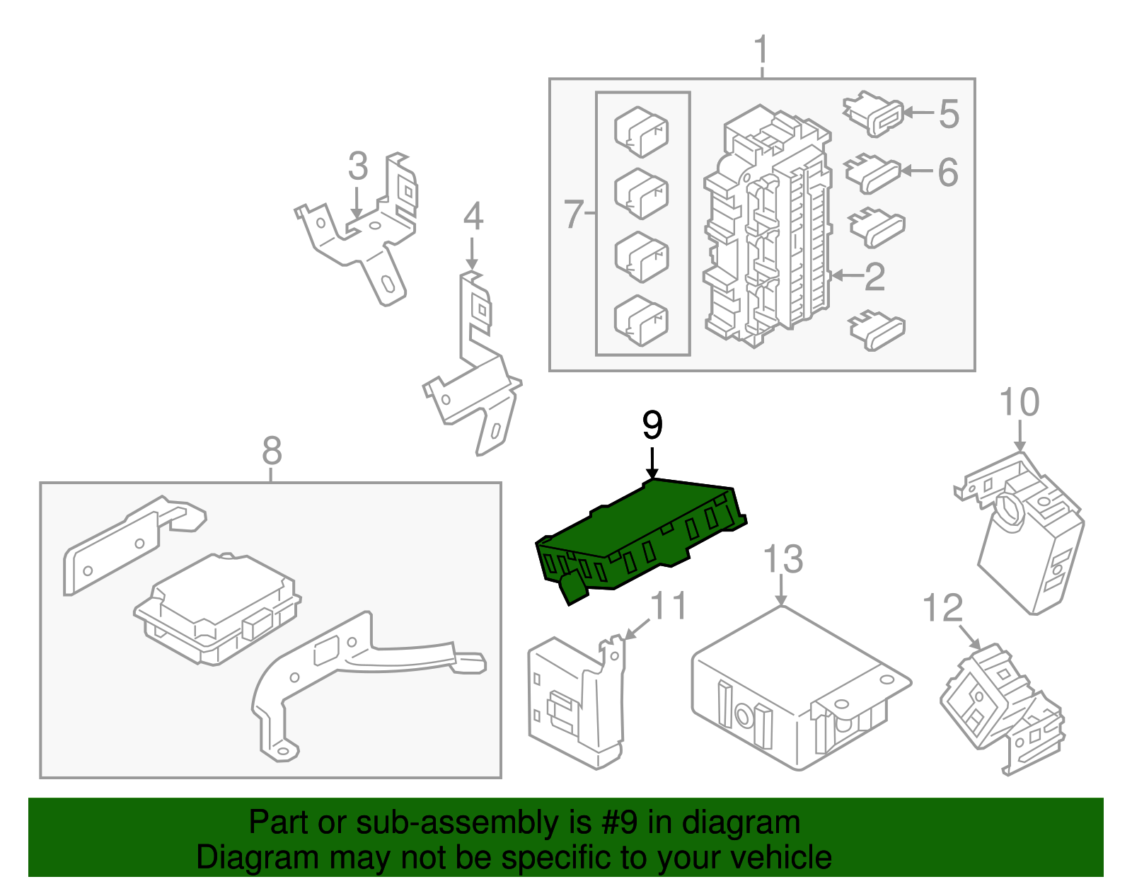 2021-2022 Nissan Armada Body Control Module 284B1-6JL0B | Bill Kay ...