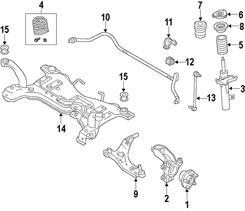 Front Suspension for 2009 Volvo C30 | TascaParts.com