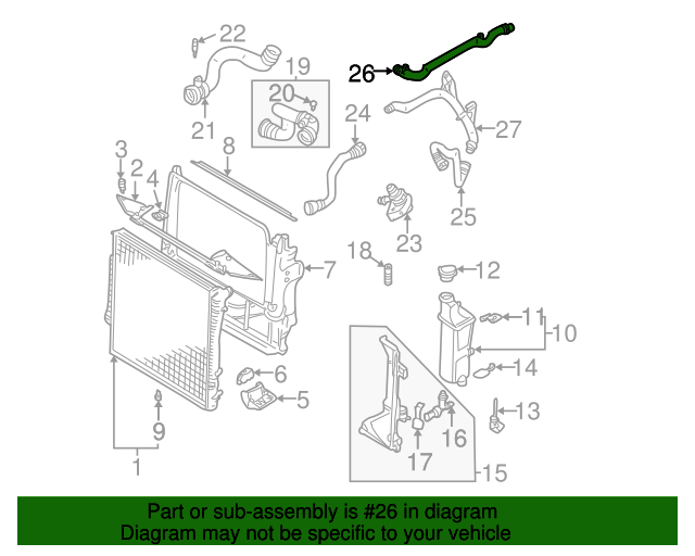 64218380127 - 2001-2006 BMW X5 HVAC Heater Hose (64-21-8-380-127) | BMW ...