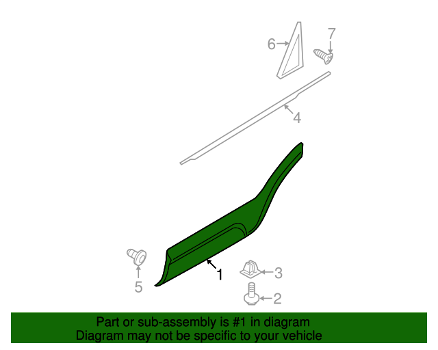 87732-2J000 - Side Molding 2009 Kia Borrego | Kia.Parts Store