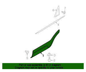 87732-2J000 - Side Molding 2009 Kia Borrego | Kia.Parts Store