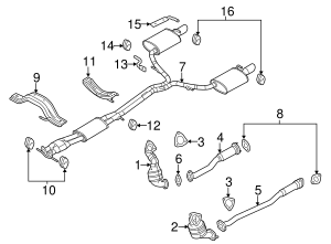Genuine OEM Ford Part - Muffler & Pipe DB5Z-5230-G | Genuine OEM Ford ...