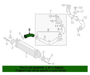 32222269 - Turbocharger Intercooler Pipe 2016-2023 Volvo ...