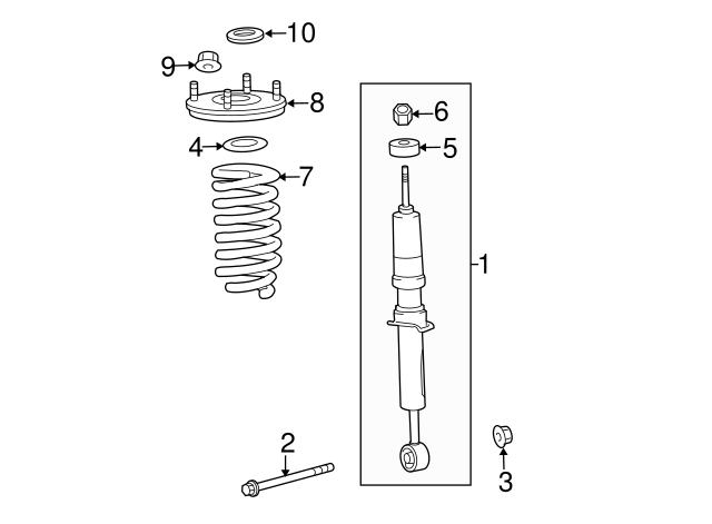 2014-2021 Toyota Tundra Shock Absorber 48510-8Z362 | AutoNationParts.com