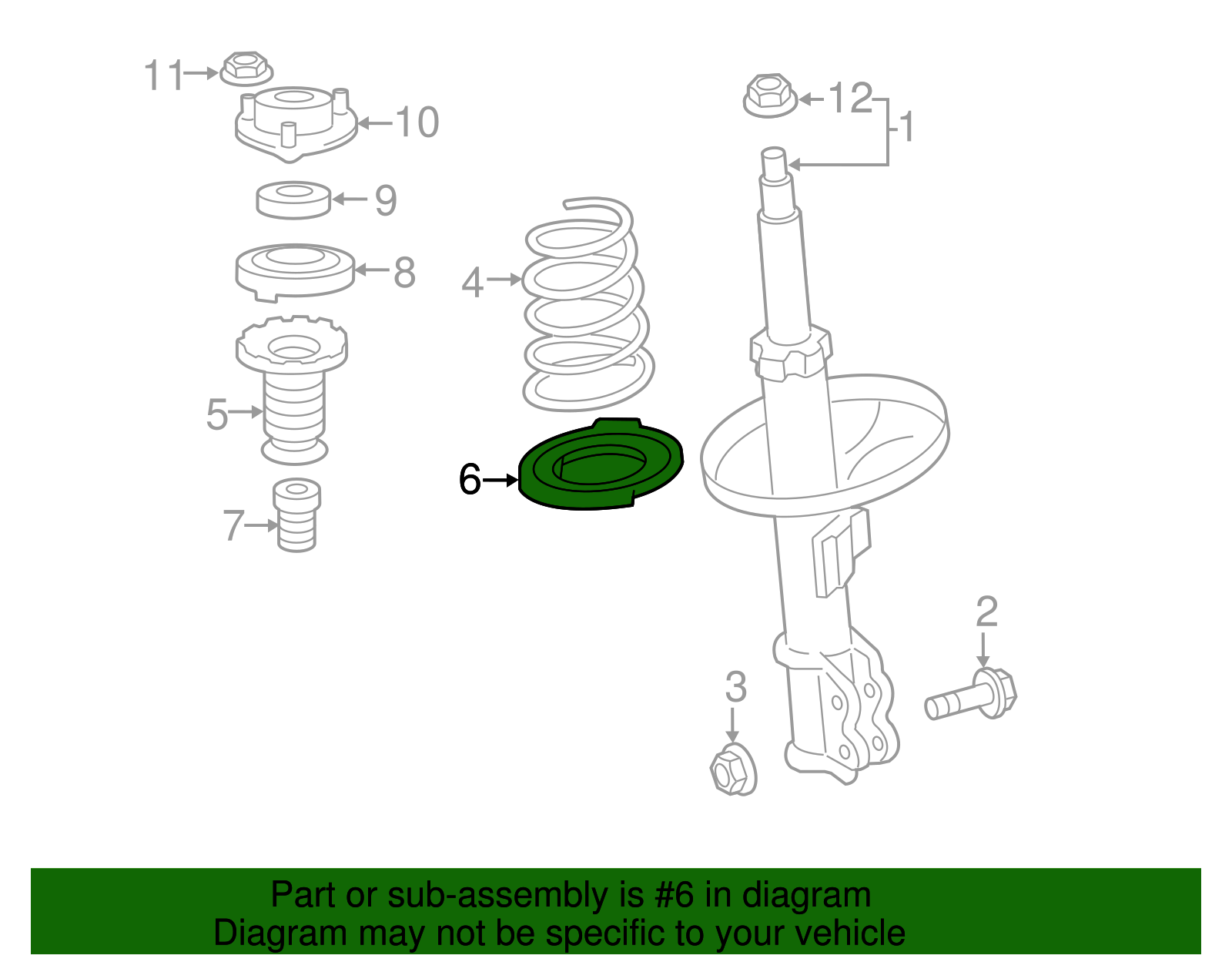 48158-06080 - Lower Spring Insulator - 2012-2017 Toyota | Nucar Toyota ...
