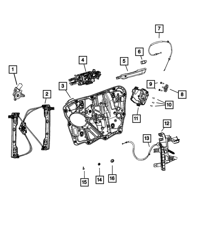 2022 Jeep Door Handle Bracket, Left 68375199AE | Mopar Estores