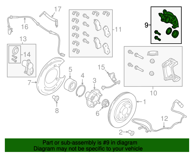 LR084114 - Caliper Assembly - 2017 Land-Rover | LandRoverLakeBluff