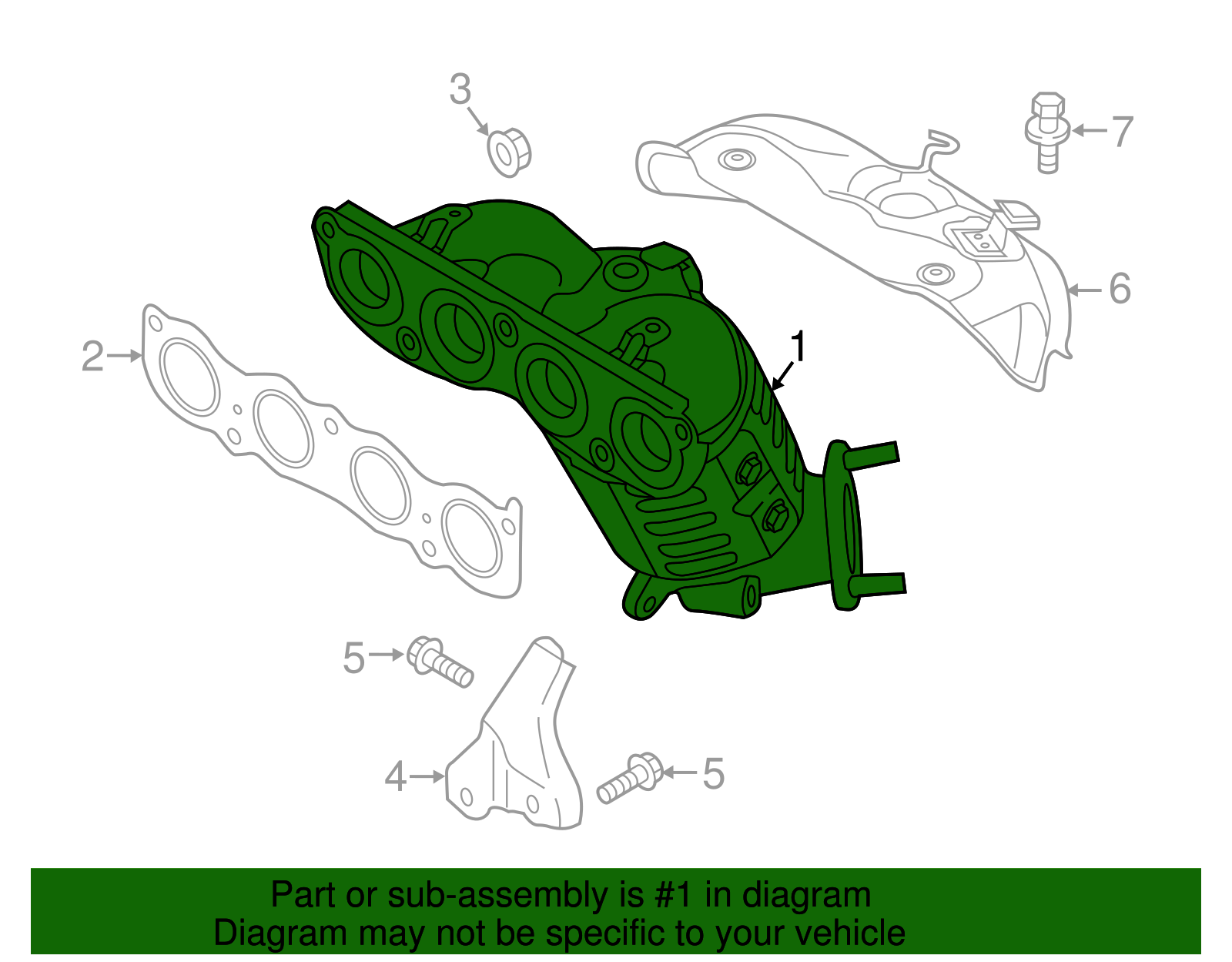 28510-2EAA0 - Catalytic Converter with Integrated Exhaust Manifold 2016 ...