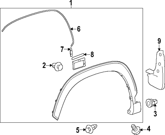 2022-2024 Toyota Corolla Cross Wheel Opening Molding 75602-0A040 ...