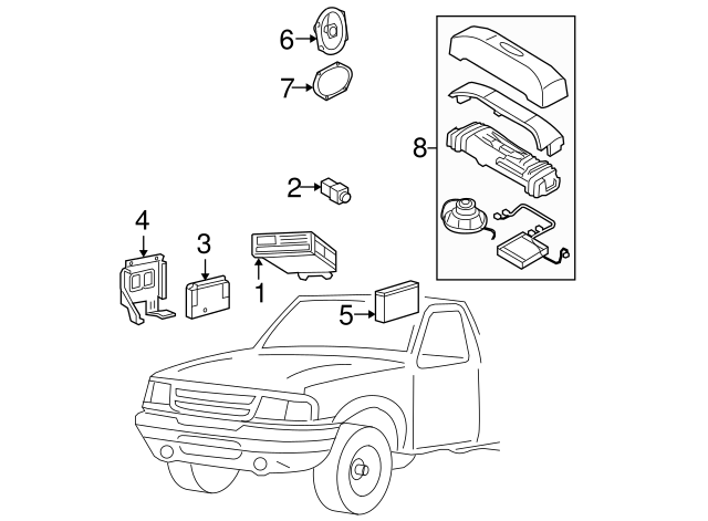 2004-2005 Ford Ranger Radio 4L5Z-18806-CA | OEM Parts Online
