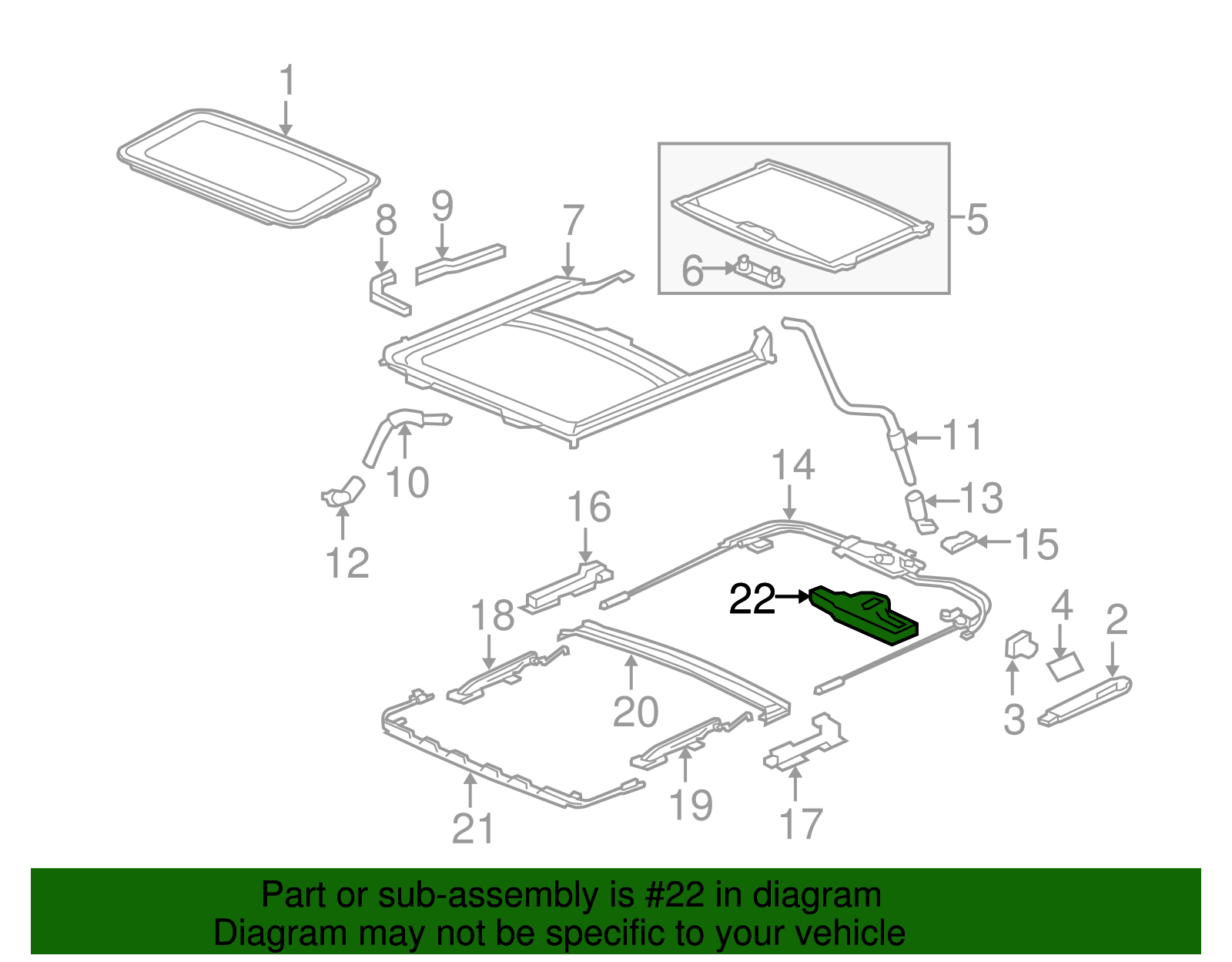 70450-TR0-A01 - Sunroof Motor 2012-2016 Honda | Honda Parts Online
