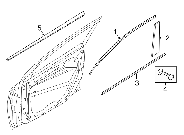 87711-G2000 - Door Molding 2017-2022 Hyundai Ioniq | AutoNationParts.com