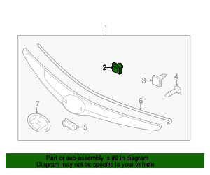 86360-3L000 - Molding Retainer - 2006-2015 Hyundai | OEM Parts Quick