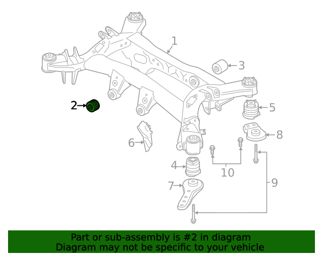 Genuine BMW 33-31-6-877-261 | Mount Bushing | FREE Shipping on Most ...