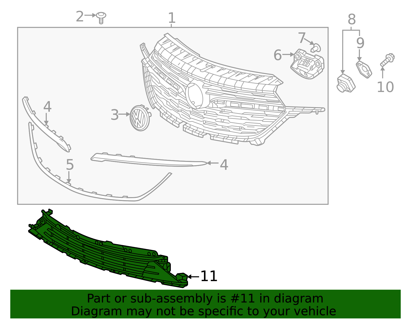 2020-2023 Buick Encore GX Lower Grille 42592137 GM | GMPartsDirect.com