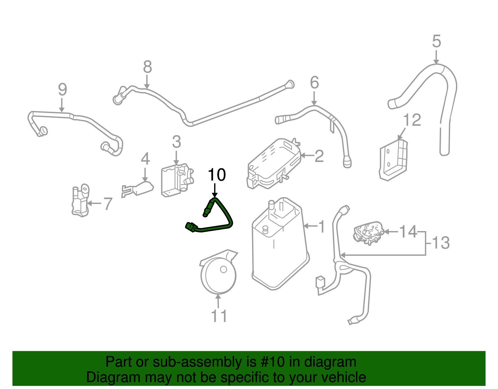 2005-2013 Chevrolet Corvette Heated Oxygen Sensor 12581966 GM ...
