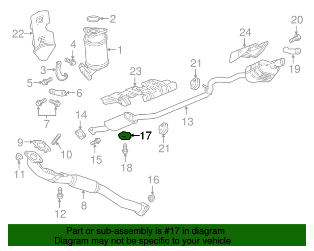 2017-2021 GM Muffler & Pipe Hanger 84048841 | TascaParts.com