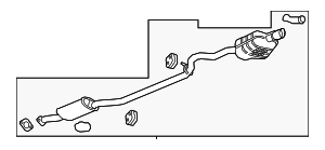 OEM GM Muffler & Pipe For 2020-2021 GMC Acadia - Part No. 84939878 ...
