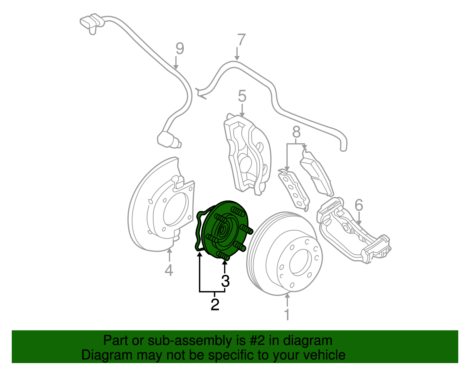 1999-2007 GM Front Wheel Hub and Bearing Assembly with Wheel Speed ...