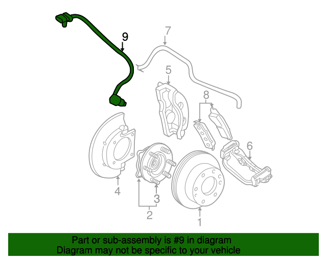 1999-2014 GM Front Wheel Speed Sensor 84356646 GM | GMPartsDirect.com
