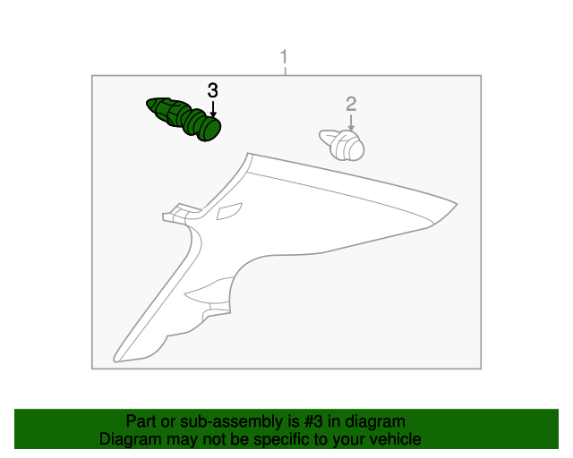 Clip, Rear Pillar Garnish - Acura (91561-TA0-A11)
