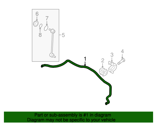 2005-2010 Kia Sportage Stabilizer Bar 54810-1F000-SJ | QuirkParts