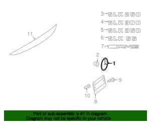 2012-2020 Mercedes-Benz Deck Lid Emblem 172-817-00-16 | AutoNationParts.com
