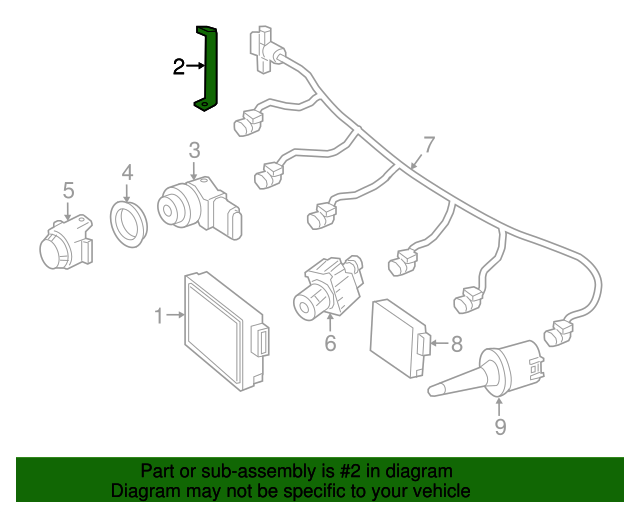 212-885-03-14 - Radar Sensor Bracket 2010-2023 Mercedes-Benz ...