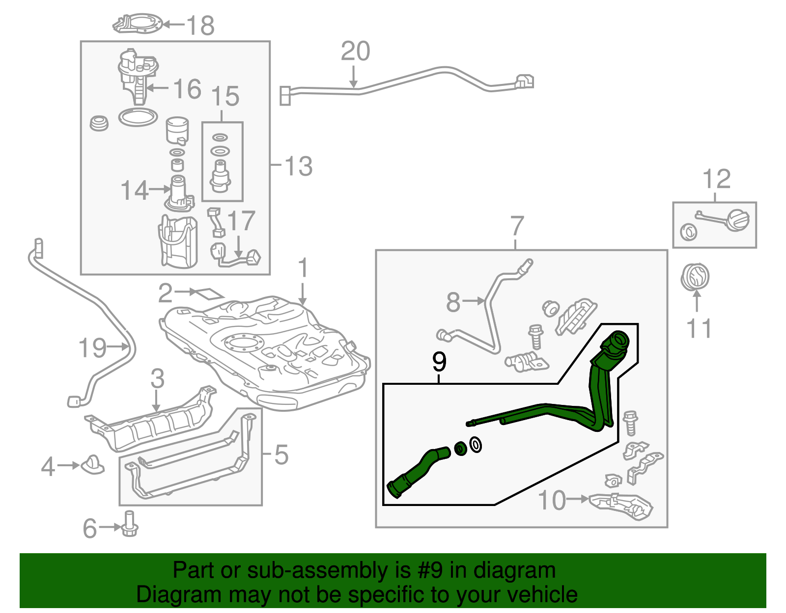 77201-06171 - 2013-2017 Toyota Camry - Filler Neck | Sparks Parts