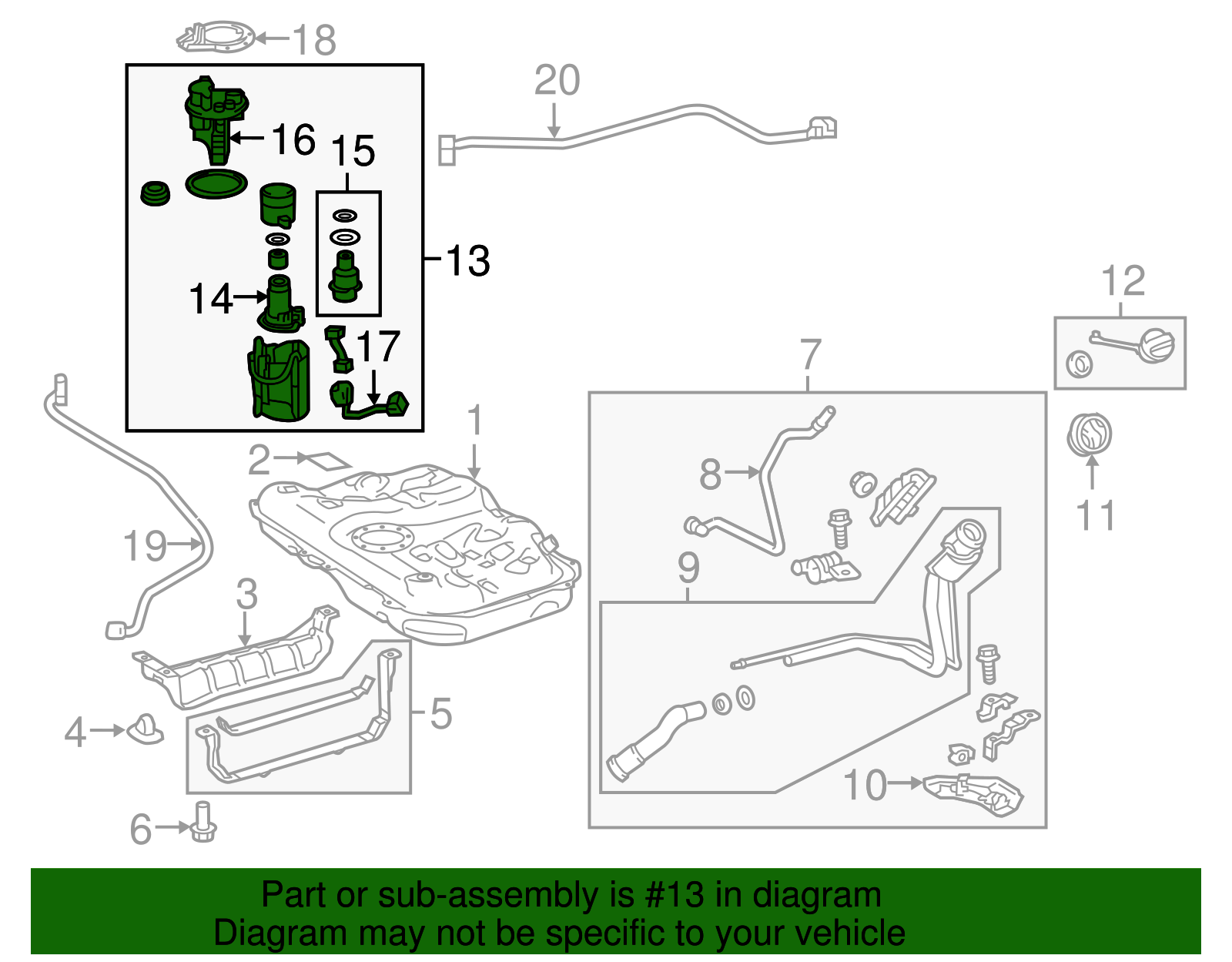 77020-06306 - Fuel Pump And Sender Assembly 2012-2018 Toyota | Bam ...